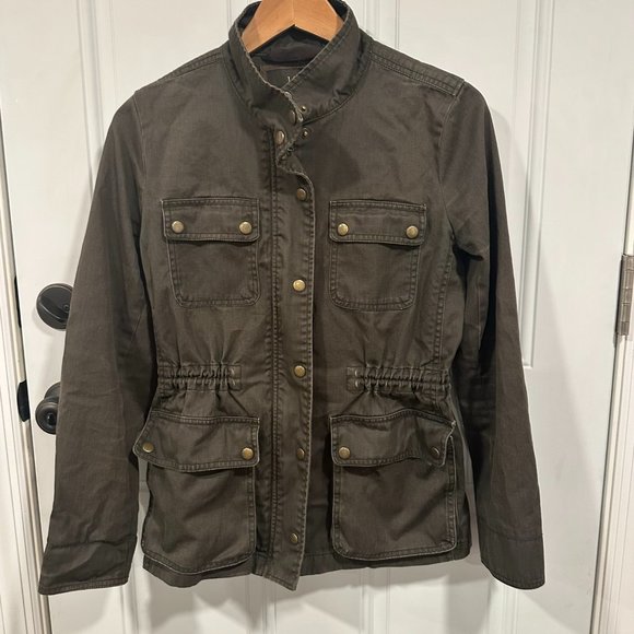 J. Crew | Jackets & Coats | J Crew Army Green Relaxed Boyfriend Field ...